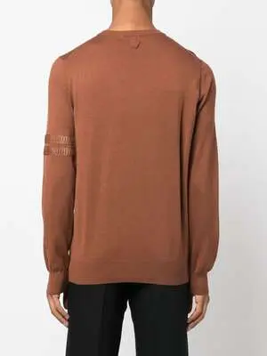 BILLIONAIRE Snakeskin-effect Jumper - Brown