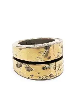 PARTS OF FOUR Crevice Gold-plated Ring - Yellow