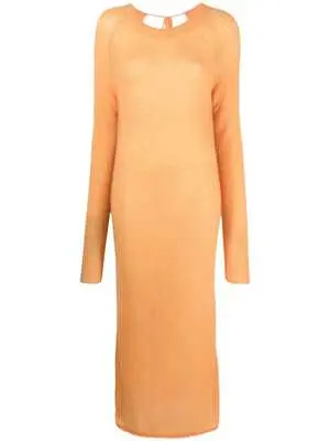 Acne Studios Cut-out Detail Knitted Dress - Orange