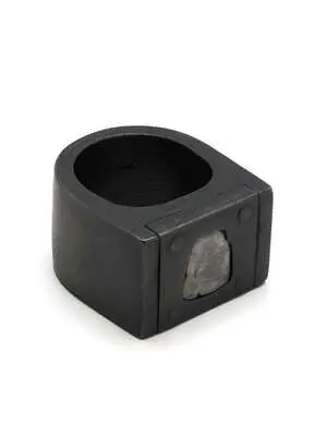 PARTS OF FOUR Plate Single Diamond Ring - Black