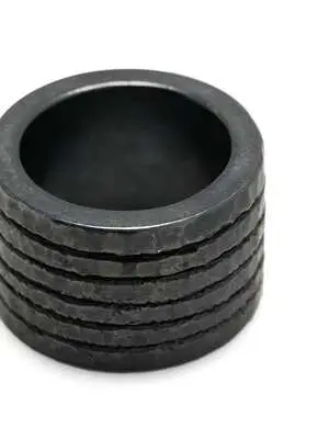 PARTS OF FOUR Plane Oxidised Band Ring