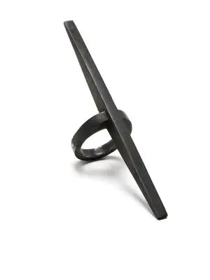 PARTS OF FOUR Sistema Rotated Bridge Ring - Black