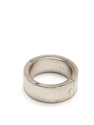 PARTS OF FOUR Sistema Black Diamond Ring - Silver