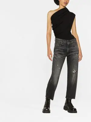 R13 Distressed-effect Cropped Jeans