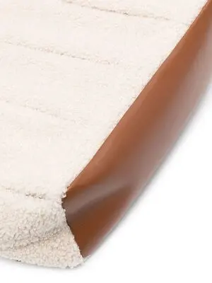 THEMOIRE Ribbed Faux-shearling Tote