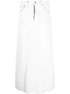MAISON MARGIELA High-waisted Denim Skirt - White