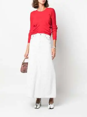 MAISON MARGIELA High-waisted Denim Skirt - White