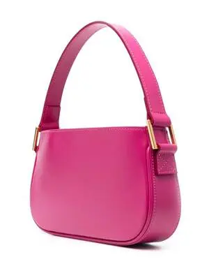 Blumarine Rhinestone-logo Leather Shoulder Bag - Pink