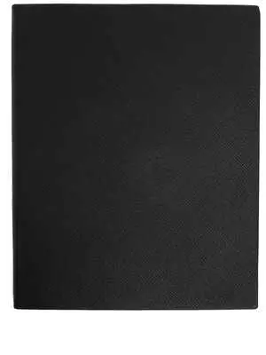 Smythson Logo-print Leather Notebook - Black