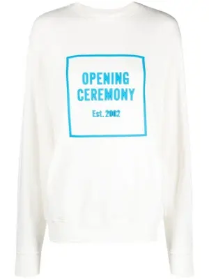 Opening Ceremony 3d Box Logo Sweatshirt - White