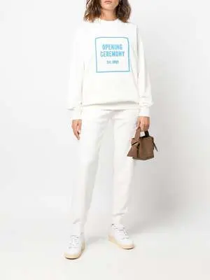 Opening Ceremony Embroidered Logo Track Pants - White