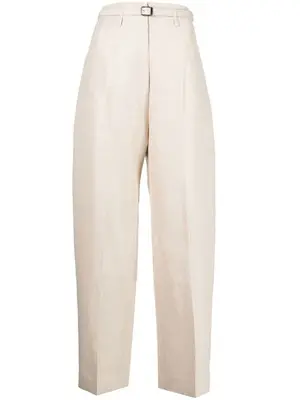 GIA STUDIOS Tapered Wool-linen Trousers