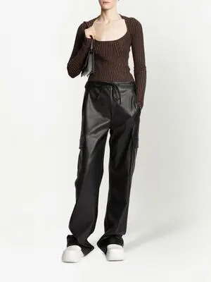 Proenza Schouler White Label Plaited Rib Scoop Neck Jumper