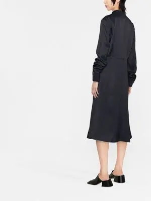 JIL SANDER Collarless Midi Dress