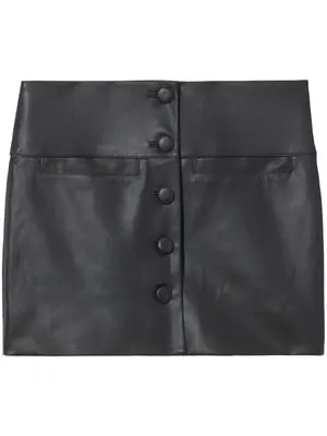 Proenza Schouler White Label Faux-leather Mini Skirt - Black