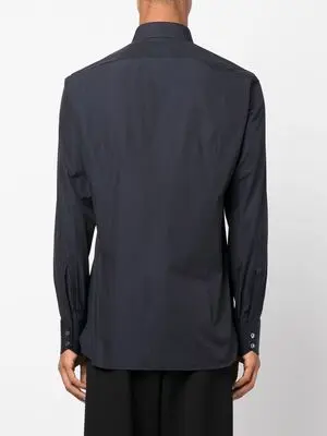 TOM FORD Long-sleeve Pointed-collar Shirt - Blue