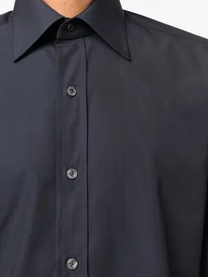 TOM FORD Long-sleeve Pointed-collar Shirt - Blue
