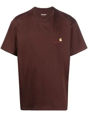 Carhartt Work In Progress Logo-embroidered Cotton T-shirt - Brown