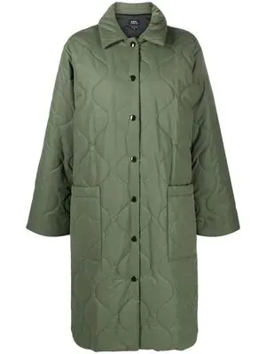 A.p.c. Single-breasted Quilted Coat
