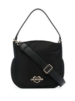 Moschino Heart Logo Plaque Tote Bag