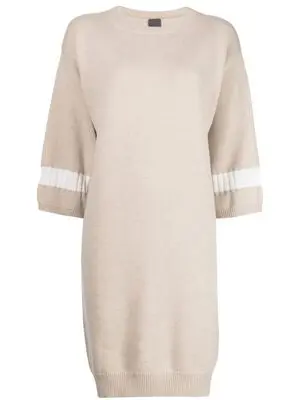 Lorena Antoniazzi Stripe-trim Detail Knit Dress