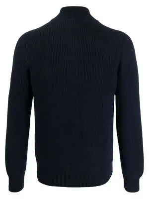 BARBA NAPOLI Rib-knit Zipped Cashmere Cardigan