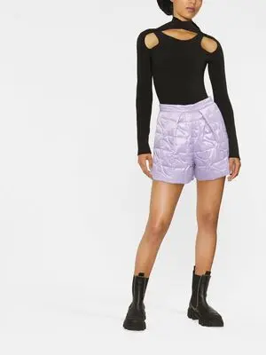 PATOU Quilted High-waisted Shorts