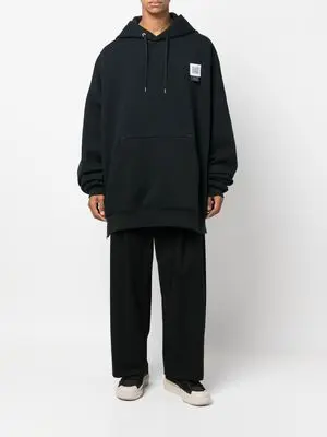 FUMITO GANRYU Oversized Pullover Hoodie - Black
