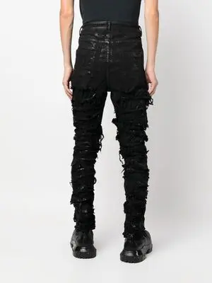 Rick Owens Distressed Slim-fit Jeans