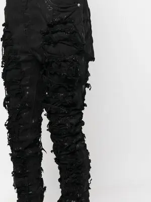 Rick Owens Distressed Slim-fit Jeans