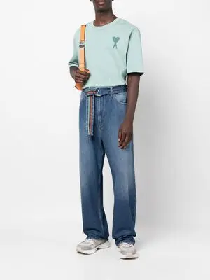 COUNTY OF MILAN Marcelo Burlon Belted Wide-leg Jeans