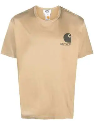Junya Watanabe Logo-print Short-sleeve T-shirt - Neutrals