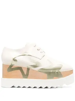 Stella McCartney Elyse Star-print Platform Shoes - Neutrals