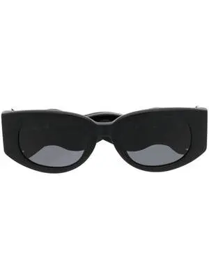 Casablanca Memphis Oval Sunglasses - Black