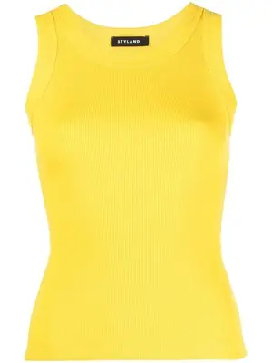 STYLAND Organic-cotton Vest-top - Yellow