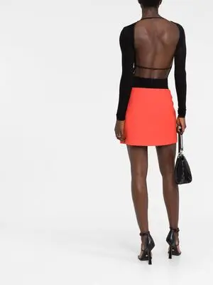 Attico Cloe Asymmetric Miniskirt