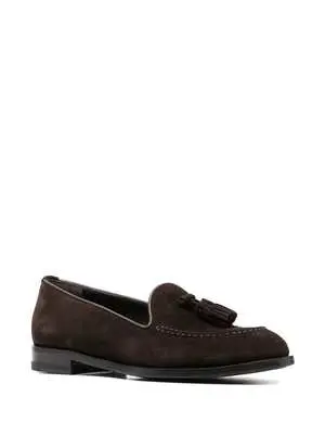 SCAROSSO Sienna Tasselled Leather Loafers - Brown