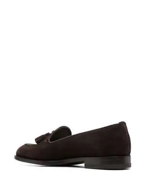 SCAROSSO Sienna Tasselled Leather Loafers - Brown