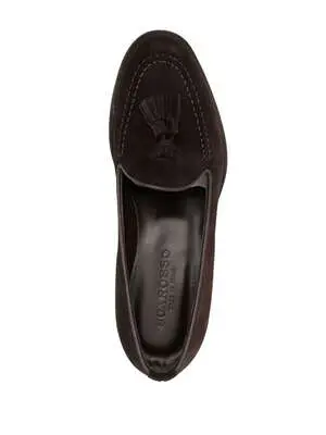SCAROSSO Sienna Tasselled Leather Loafers - Brown