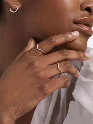 Monica Vinader Riva Diamond Stacking Ring