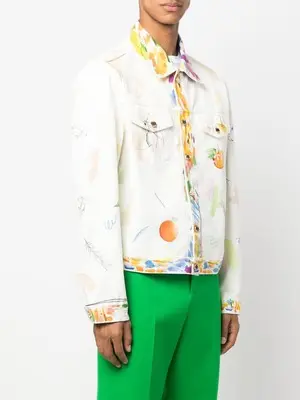 Casablanca Fruit-print Cotton Jacket