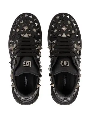 Dolce & Gabbana Roma Stud-embellished Low-top Sneakers