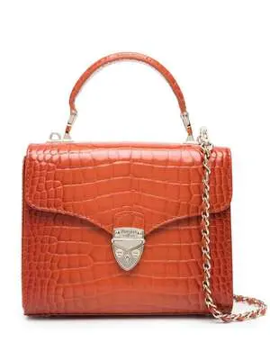 ASPINAL OF LONDON Mini Mayfair Top-handle Bag - Orange