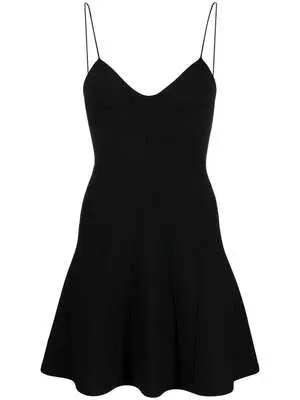 Dsquared2 V-neck Spaghetti Strap Flared Minidress
