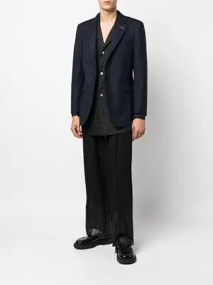 MAISON MARGIELA Single-breasted Twill Blazer - Blue