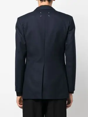 MAISON MARGIELA Single-breasted Twill Blazer - Blue