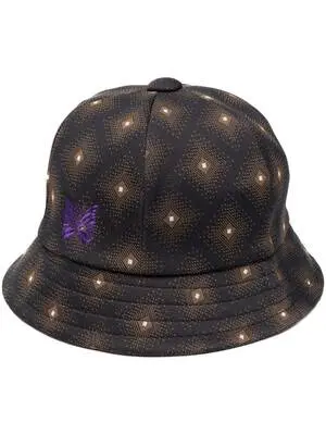 Needles Bermuda Embroidered Bucket Hat - Black