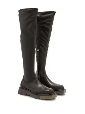 Off-White Leather Knee-length Boots