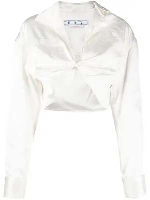 Off-White Twisted Crop Shirt