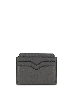 VALEXTRA Textured Leather Cardholder - Grey